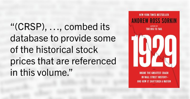 CRSP Mentioned in 1929: Inside the Greatest Crash in Wall Street ...